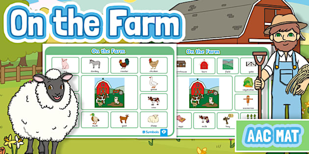 Twinkl Symbols: On the Farm AAC Mat - Twinkl