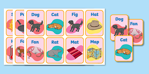 * NEW * CVC Words Flashcards (professor feito) - Twinkl