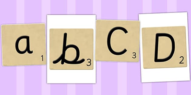 A to Z on Letter Tiles - a, z, alphabet, letters, scrabble