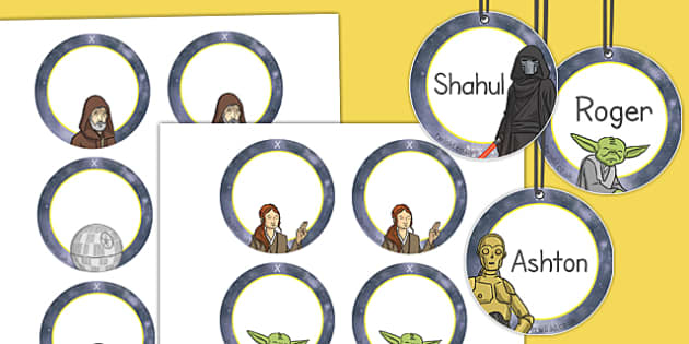 Editable Space Wars Party Name Tags (teacher made) - Twinkl