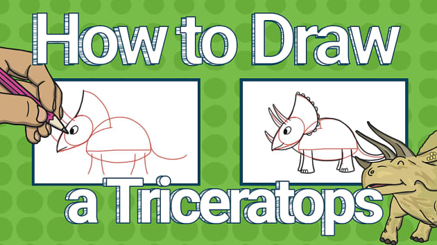 How to Draw a Triceratops | Twinkl Kid's TV (Teacher-Made)