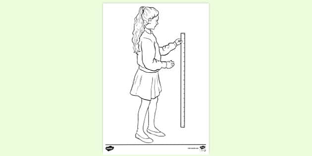 FREE! - Girl Measuring Colouring Sheet | Colouring Sheets