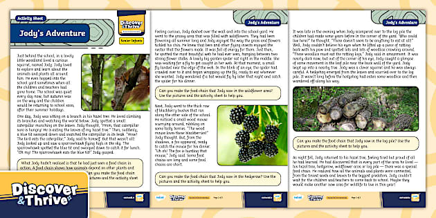 "Food Chain Short Story: Jody the Squirrel" (teacher made)