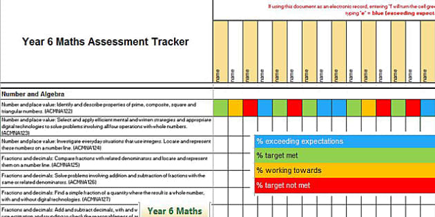 Year 6 Mathematics Assessment Tracker (teacher made)