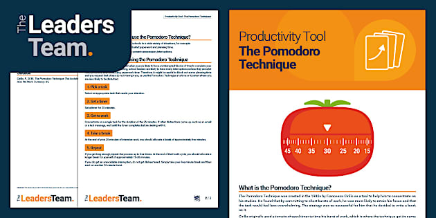 Productivity Tool PDF: The Pomodoro Technique
