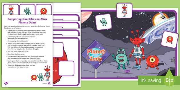 Comparing Quantities on Alien Planets Game (teacher made)
