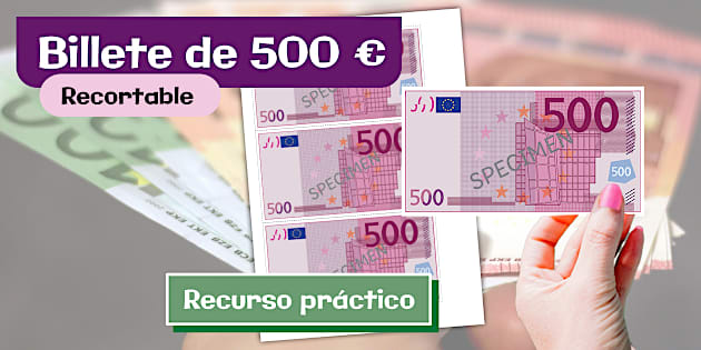 Recortable: billete de 500 euros para imprimir
