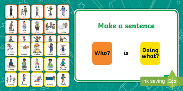 SV Make a Sentence Board and Cards (teacher made) - Twinkl