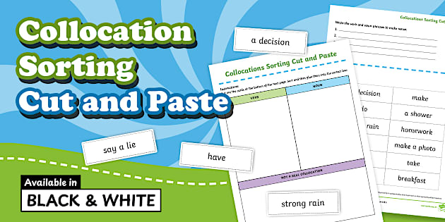 Collocation Sorting Cut and Paste Activity Sheet