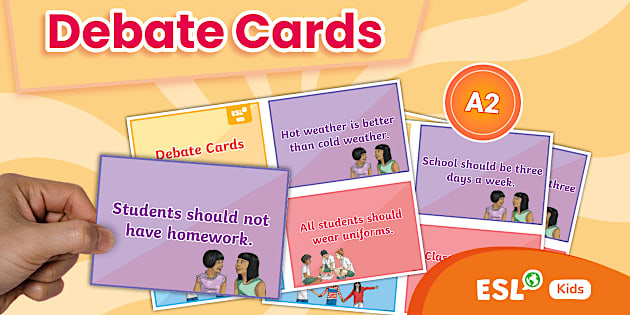 ESL Debate Cards for Kids {A2}