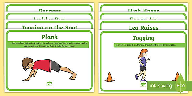 👉 PE from the Home Fitness Station Activity Cards