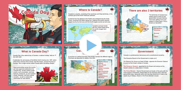 * NEW * Canada Day Information PowerPoint (teacher made)