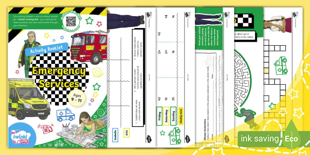 Emergency Services Activity Booklet (Ages 9 - 11) - Twinkl