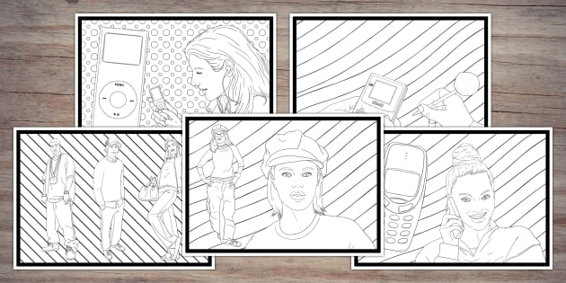 00s Colouring Placemats | Twinkl Party (teacher made)