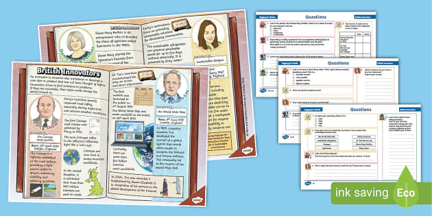 UKS2 Digging for Details: British Innovators Infographic