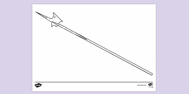 Halberd Colouring Sheet (Teacher-Made) - Twinkl
