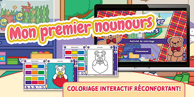 Jeu coloriage interactif : Mon premier nounours