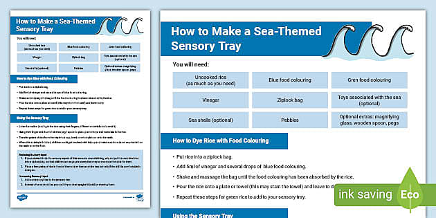 How to Make a Sea-Themed Sensory Tray (teacher made)