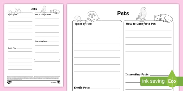 Pets Fact File Template,pets,super pets - Twinkl