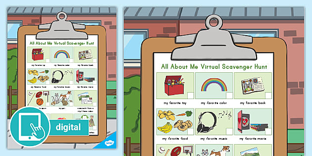 All About Me Digital Scavenger Hunt (Teacher-Made) - Twinkl