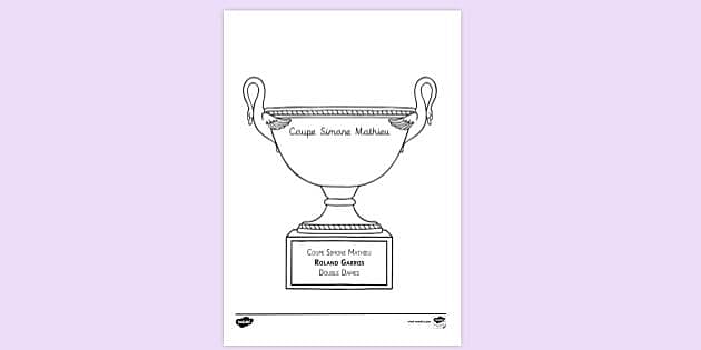 Simone Mathieu Cup Colouring | Colouring Sheets - Twinkl