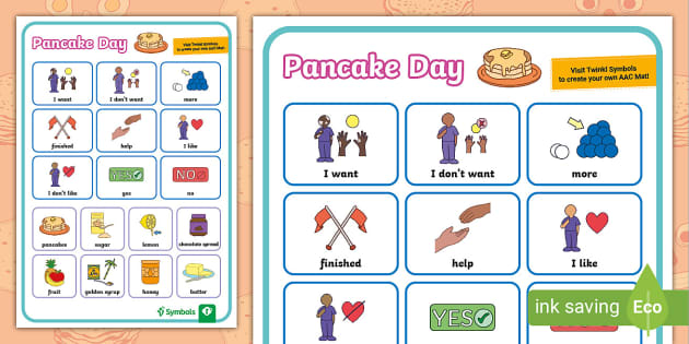 Twinkl Symbols Pancake Day Aac Mat Teacher Made Twinkl