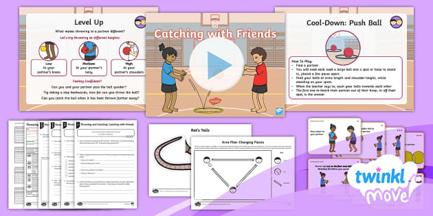 👉 Throwing & Catching While Moving - Year 2 PE Throwing & Catching Lesson