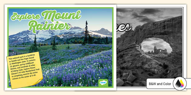 Explore Mount Rainier National Park Poster (teacher made)