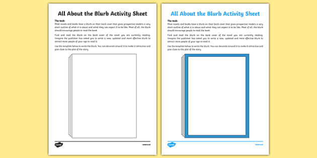 All About The Blurb Worksheet Worksheet Irish Worksheet all-about-the-blurb-worksheet-worksheet-irish-worksheet