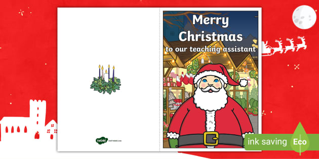 Merry Christmas to Our Teaching Assistant Christmas Card - card