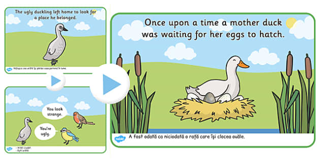 The Ugly Duckling Story PowerPoint Romanian Translation - romania