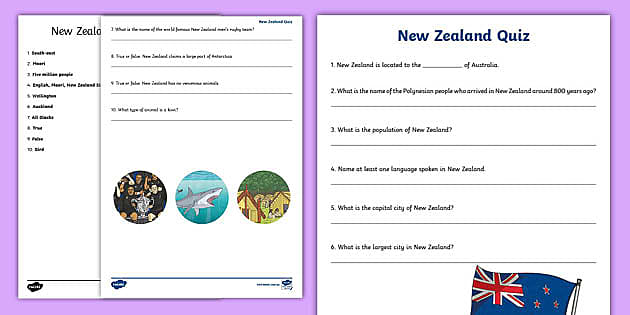 Crash Course Podcast New Zealand Quiz (teacher made)