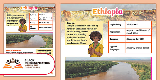 KS2 Ethiopia Information Sheet (teacher made) - Twinkl
