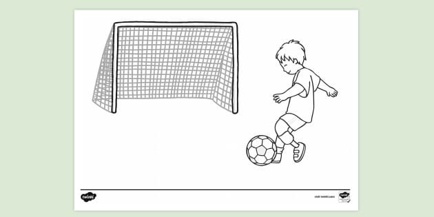 Football Net Coloring Page