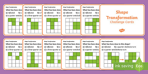 Shape Transformation Challenge Cards teacher Made 