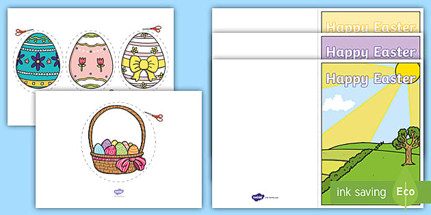 Easy Easter Card Designs (teacher made) - Twinkl