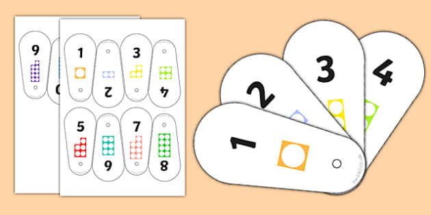 Number Shape Fan 1-10 - number shape, fan, 1-10, number, shape, maths