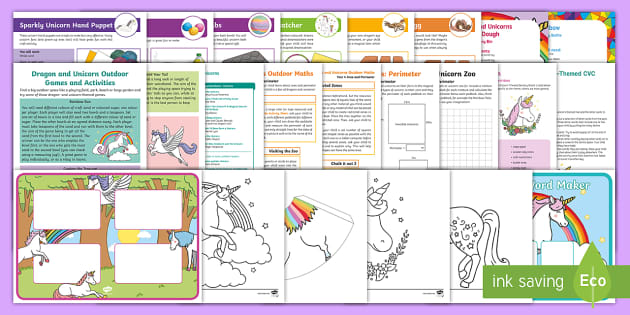 Dragons and Unicorns Resource Pack for Parents