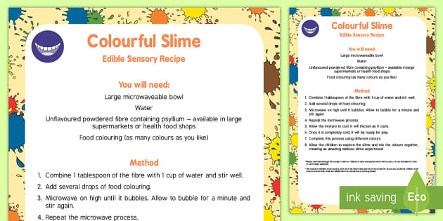 Colourful Elephant Slime Edible Sensory Recipe - Twinkl