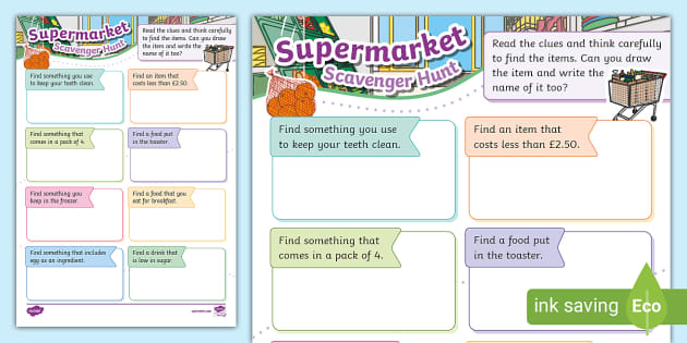 Supermarket Scavenger Hunt (ティーチャーメイド)