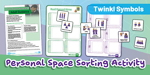 Twinkl Symbols: Personal Space Sorting Activity