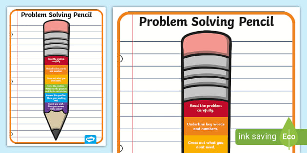 Problem Solving Display Pencil (teacher made) - Twinkl