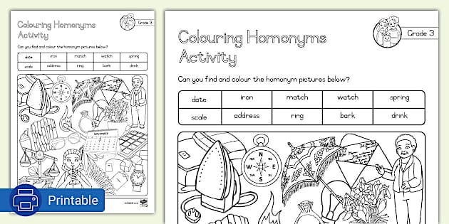 Coloring Activity For Grade 3