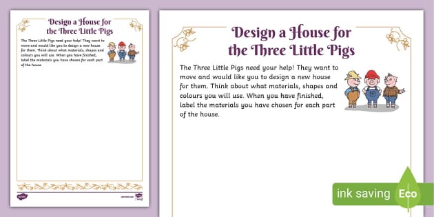 Design a House for the Three Little Pigs (teacher made)