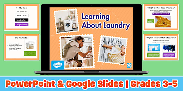 Learning About Laundry PowerPoint & Google Slides for Special Education
