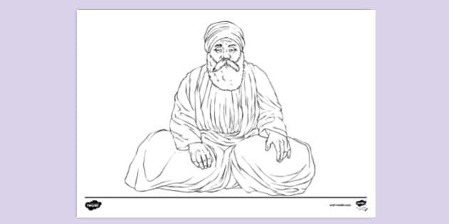 Guru Amar Das Colouring | Colouring Sheet (Teacher-Made)