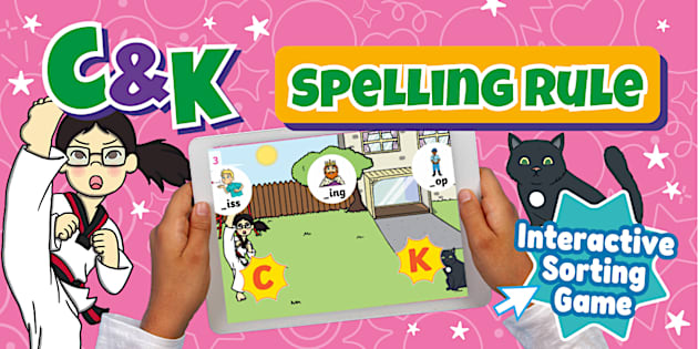 C-K Spelling Rule Interactive Sorting Game | F-2 Literacy