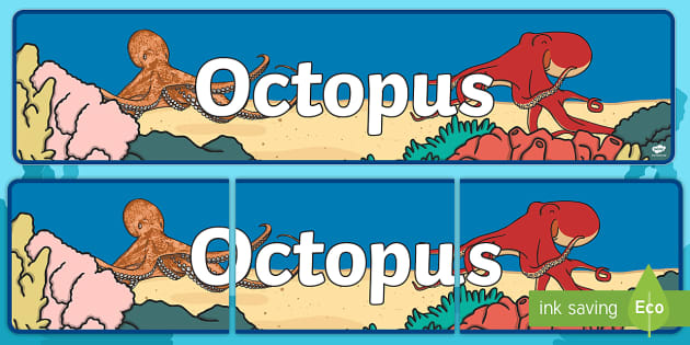 Under the Sea Octopus-Themed Display Banner - Twinkl