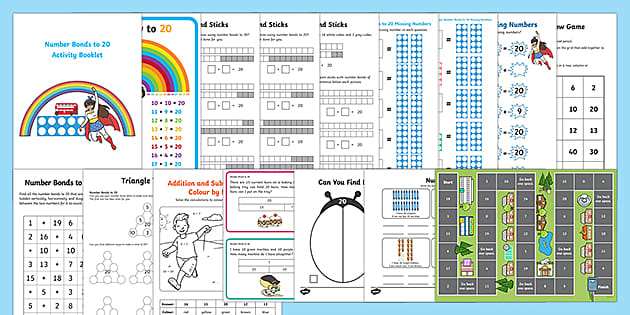 👉 Number Bonds to 20 Activity Booklet | School Closure Resource