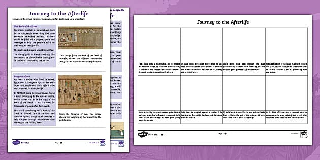 Journey to the Afterlife: Ancient Egypt KS2 Activity Pack